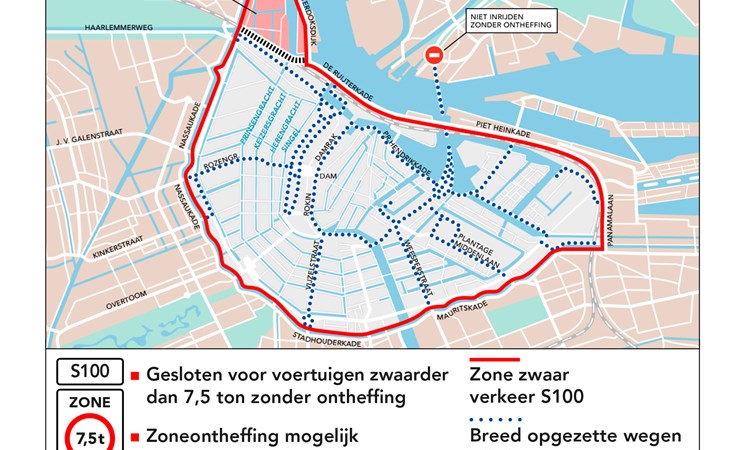 Hartje Amsterdam vanaf 1 oktober taboe voor zwaar verkeer