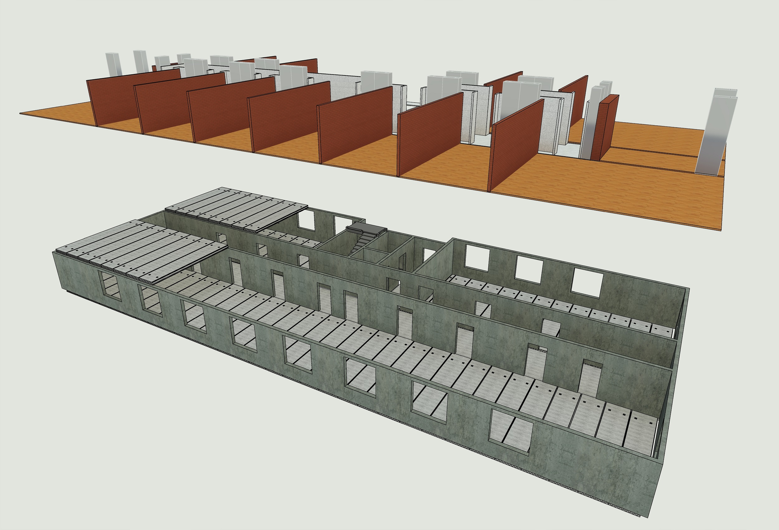 Constructive solution for buildings with adaptive layout