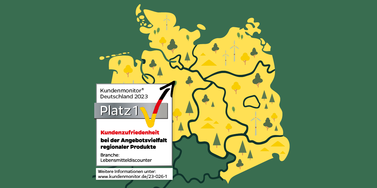 Kundenmonitor bei Netto: Platz 1 bei Regionalität